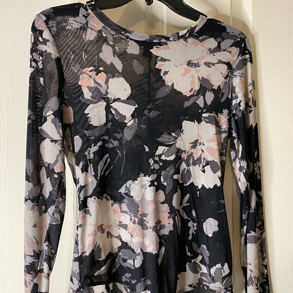 Material Girl | Tops | Material Girl Floral Mesh Bodysuit | Poshmark